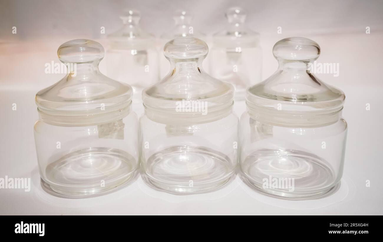 Clear glass jars are a timeless and elegant storage solution that can ...