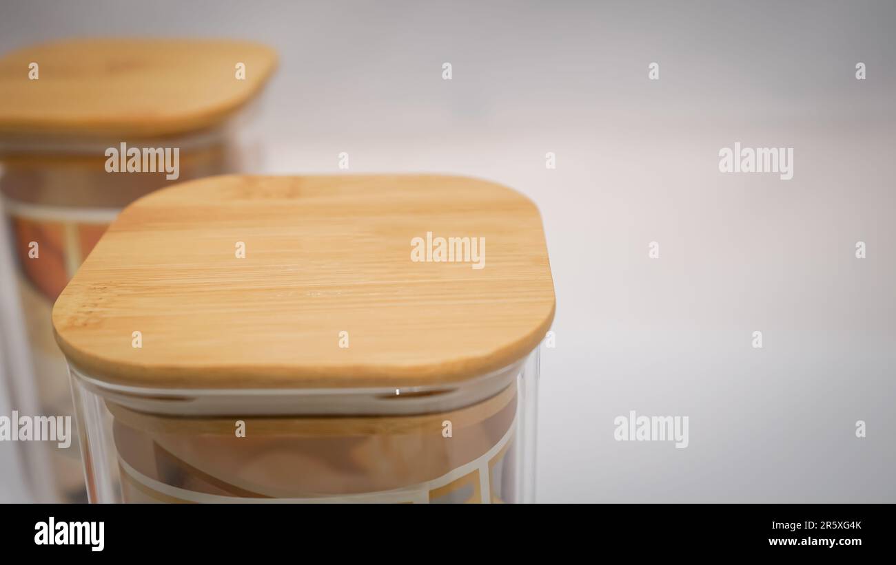 Wooden lid canisters hi-res stock photography and images - Alamy