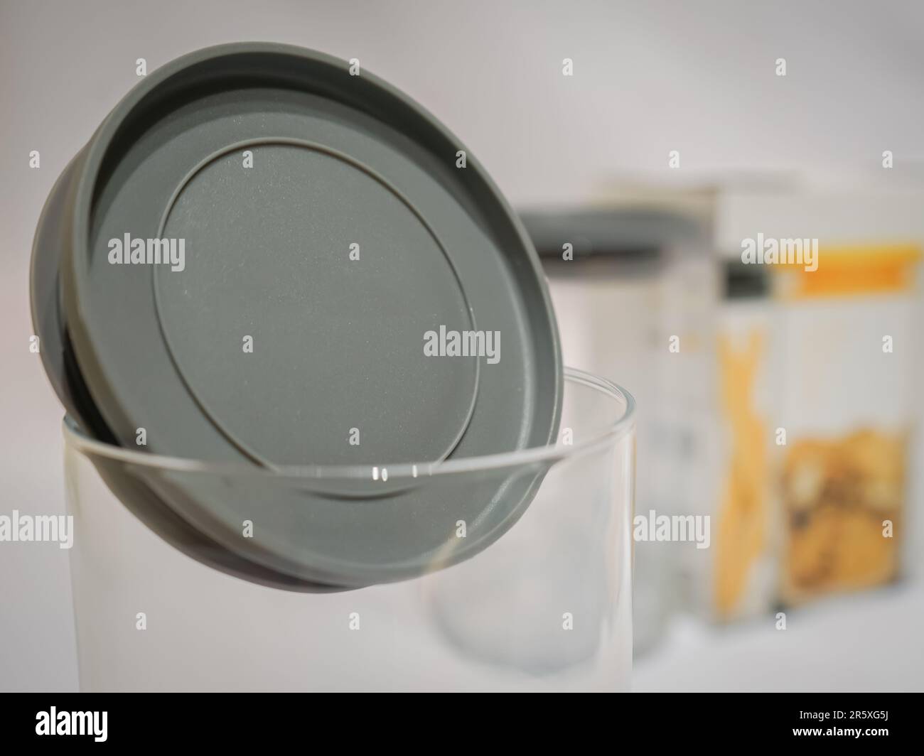 Grey-Lidded Jars are a modern and minimalist storage solution that ...