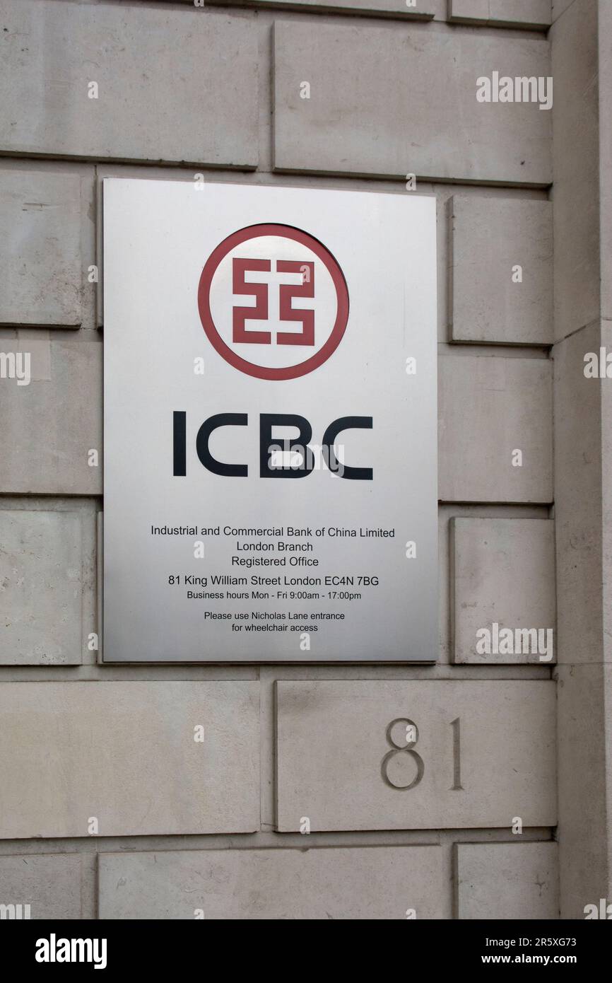 London, UK - May, 9, 2023 : ICBC, Industrial and Commercial Bank of ...