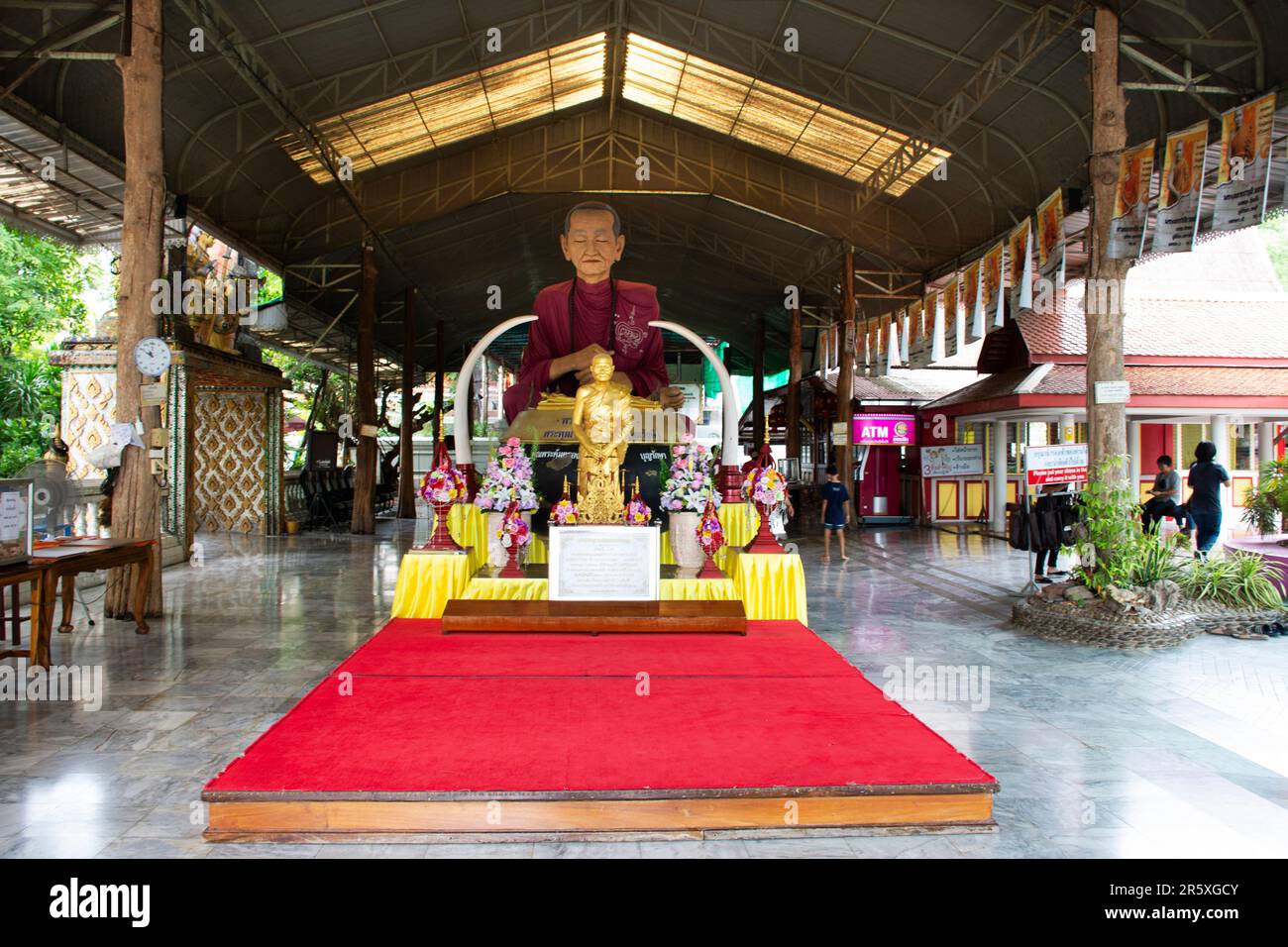 Luang Pho Tho buddhist saint statue of Wat Phra Non Chakkrasi Worawihan ...