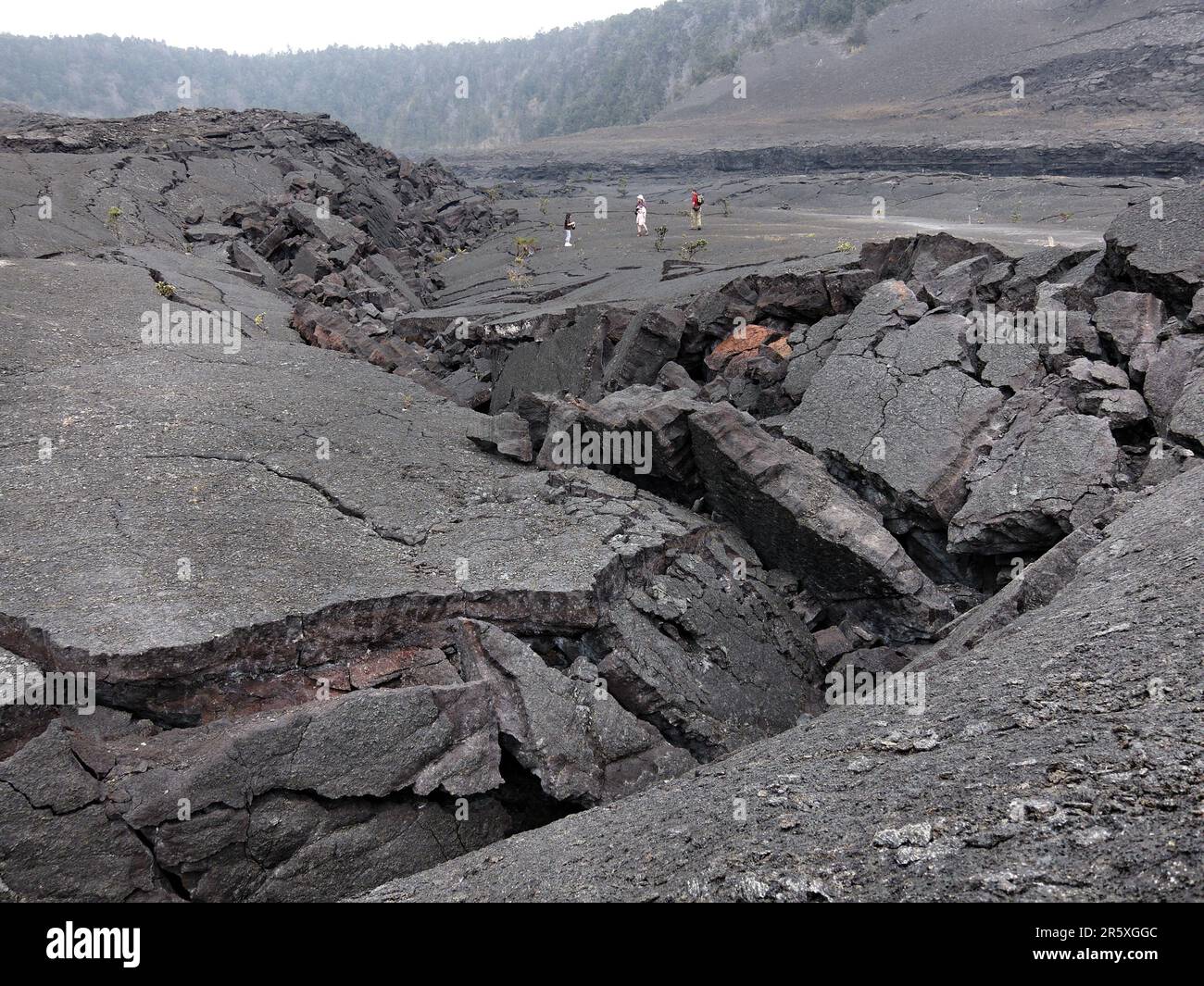 Large cracks form as the lava cools down Stock Photo - Alamy