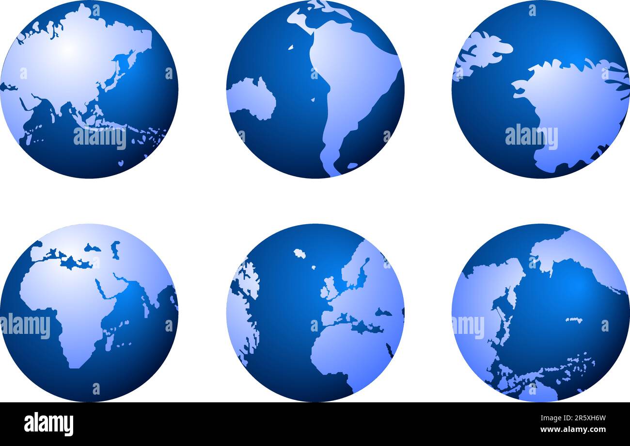 vector globe isolated on white background Stock Vector Image & Art - Alamy