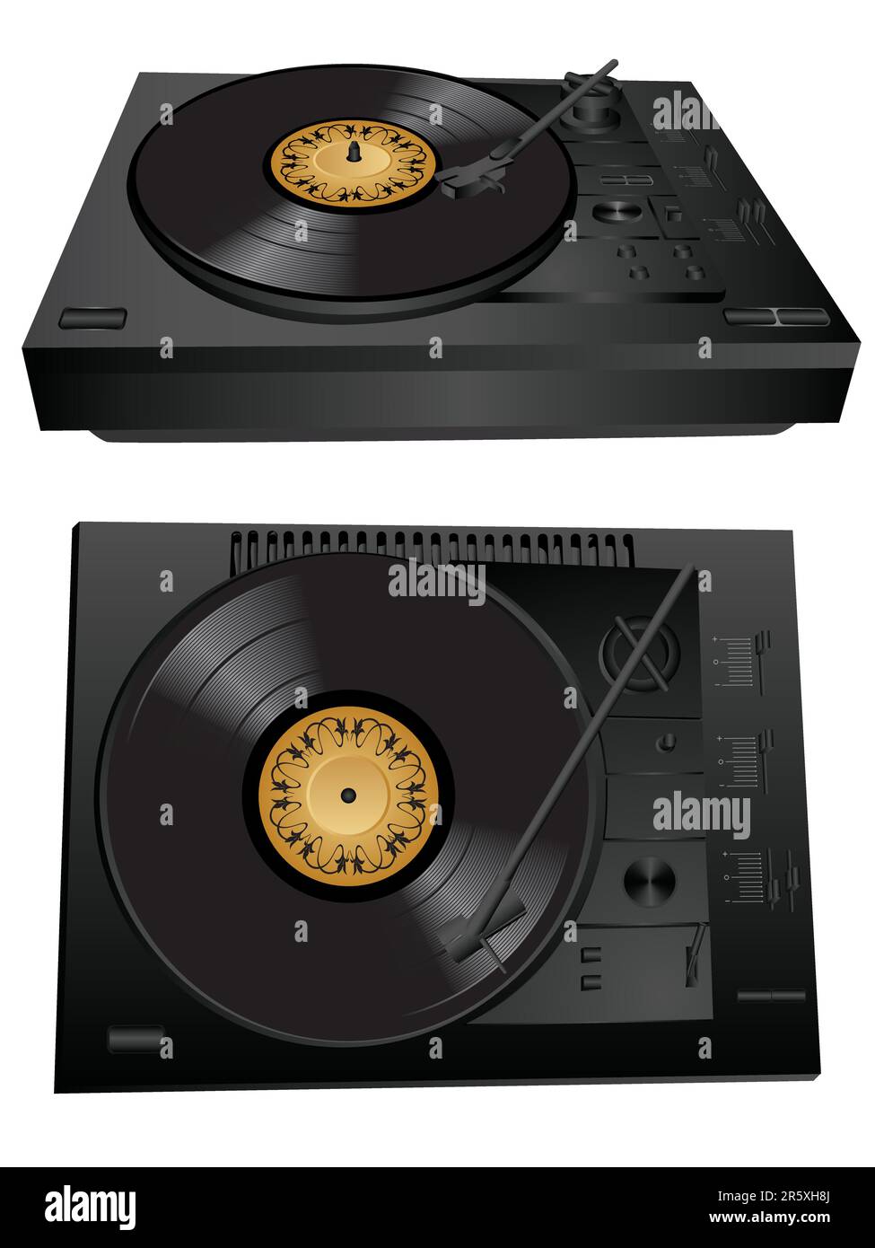 Vector image of a isolated vinyl turntable Stock Vector Image & Art - Alamy