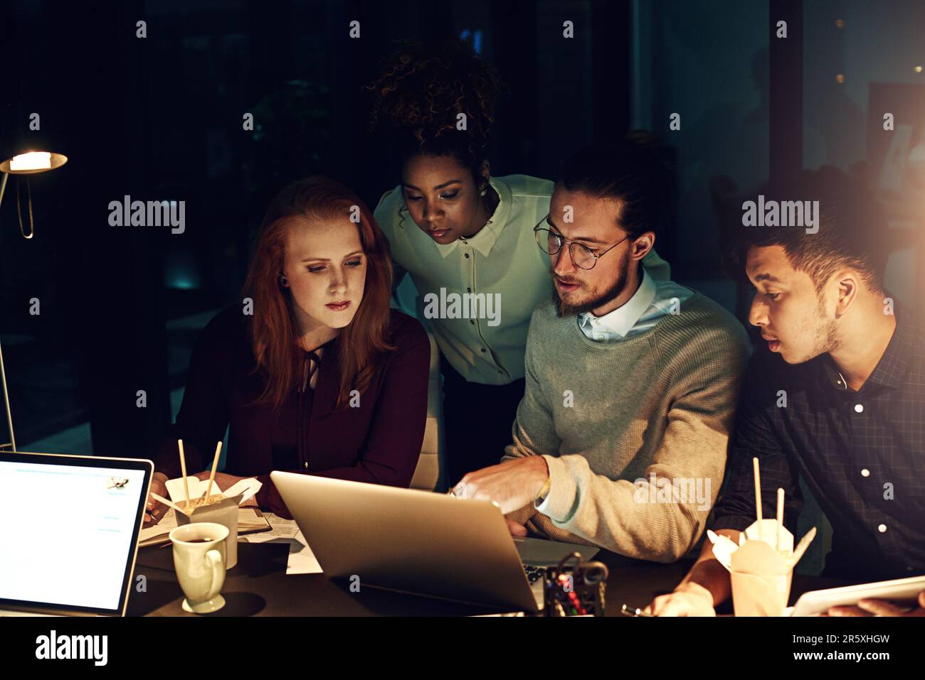 Were committed to completing prioritised tasks. a group of young people ...