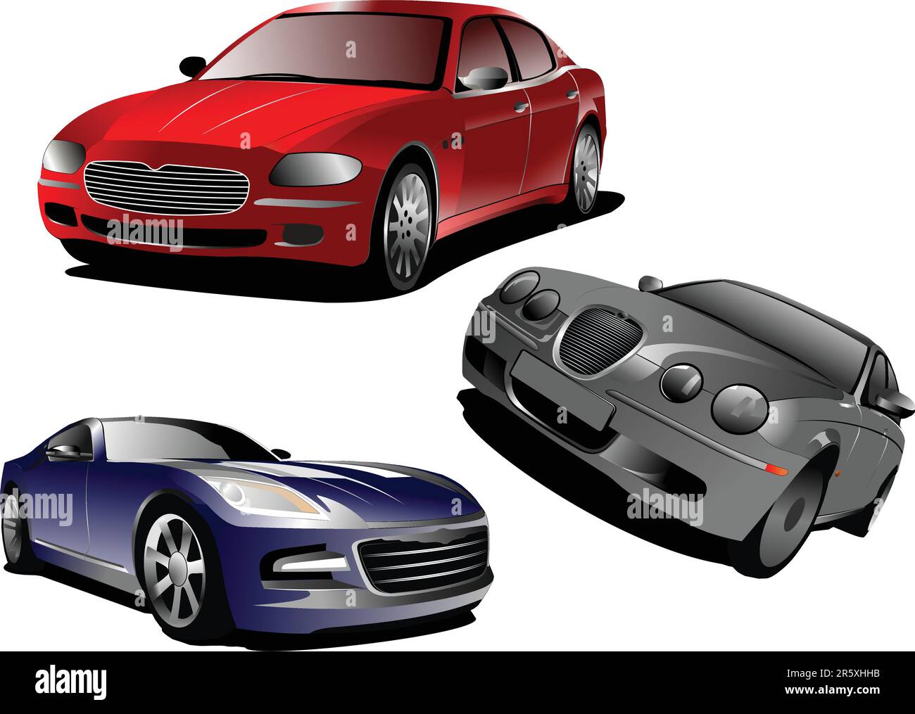 Three cars. Sedan. Vector illustration Stock Vector Image & Art - Alamy
