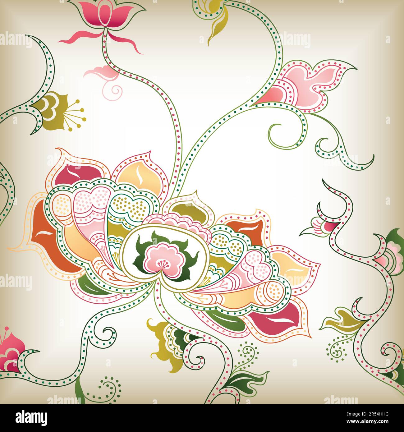 Floral Abstract in Chinese Style Stock Vector Image & Art - Alamy