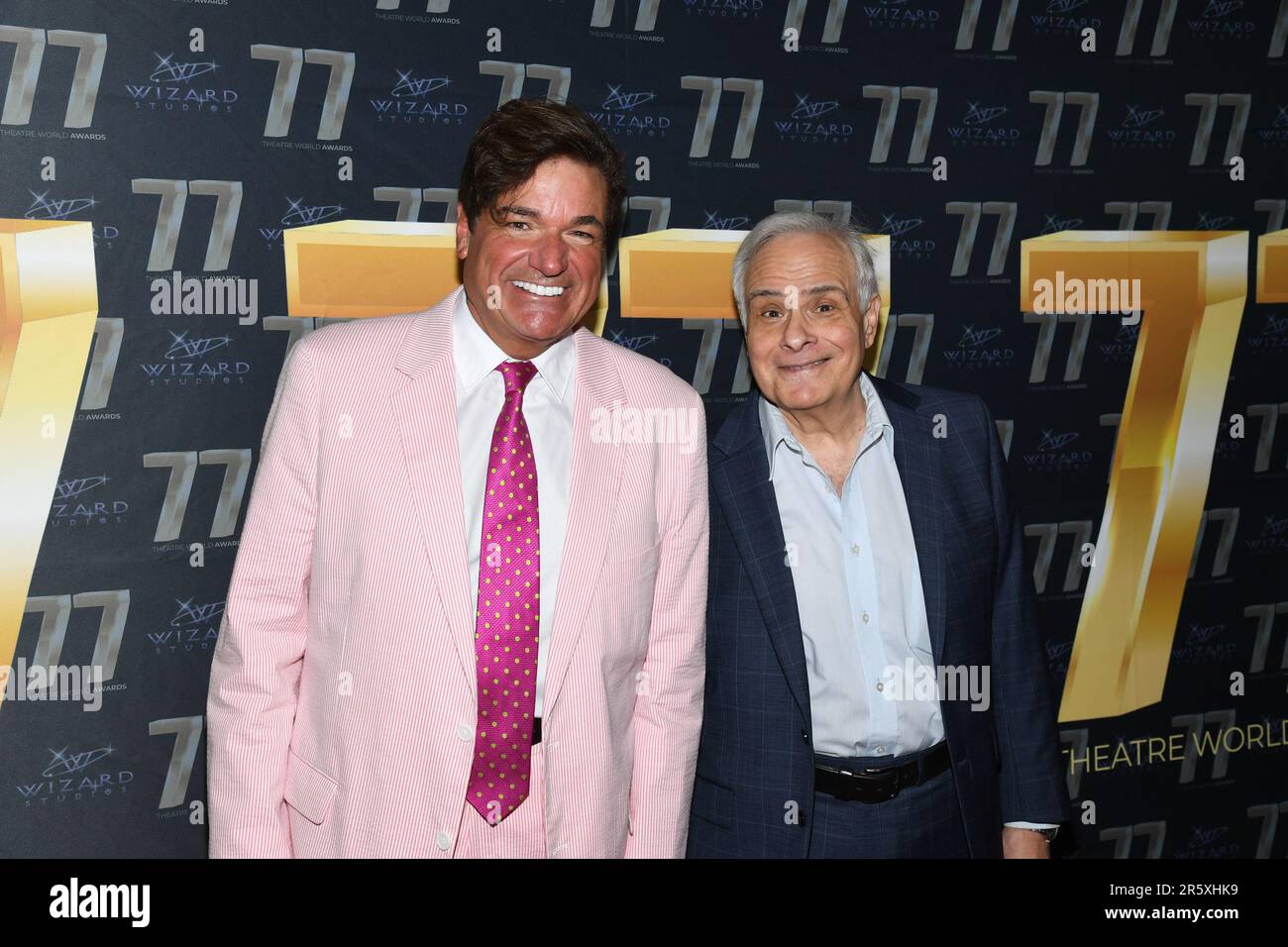 New York, USA. 04th June, 2023. Dale Badway and Peter Filichia walking ...