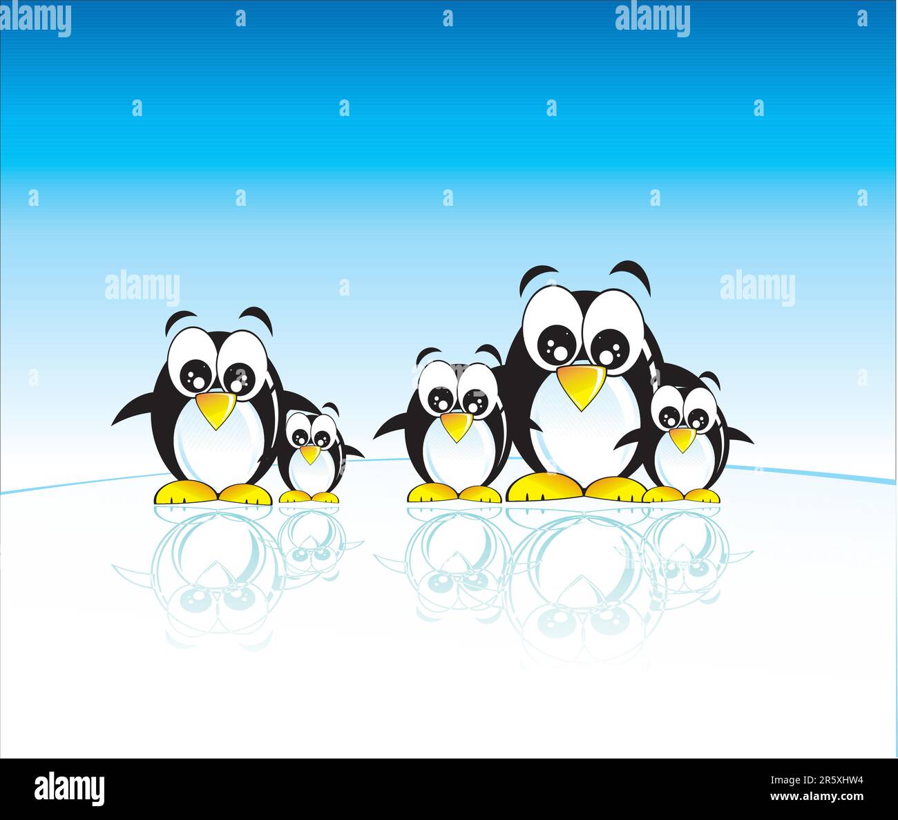 Orange penguins Stock Vector Images - Alamy