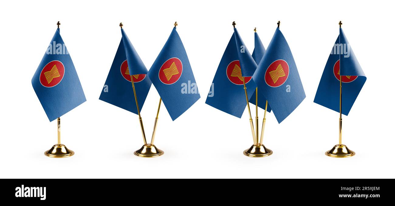Small national flags of the ASEAN on a white background Stock Photo - Alamy