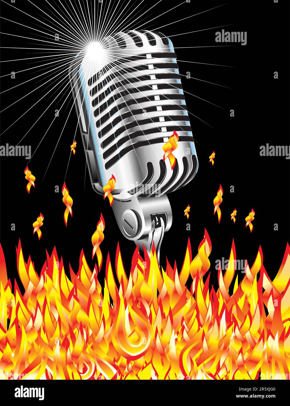Microphone vintage red Stock Vector Images - Alamy