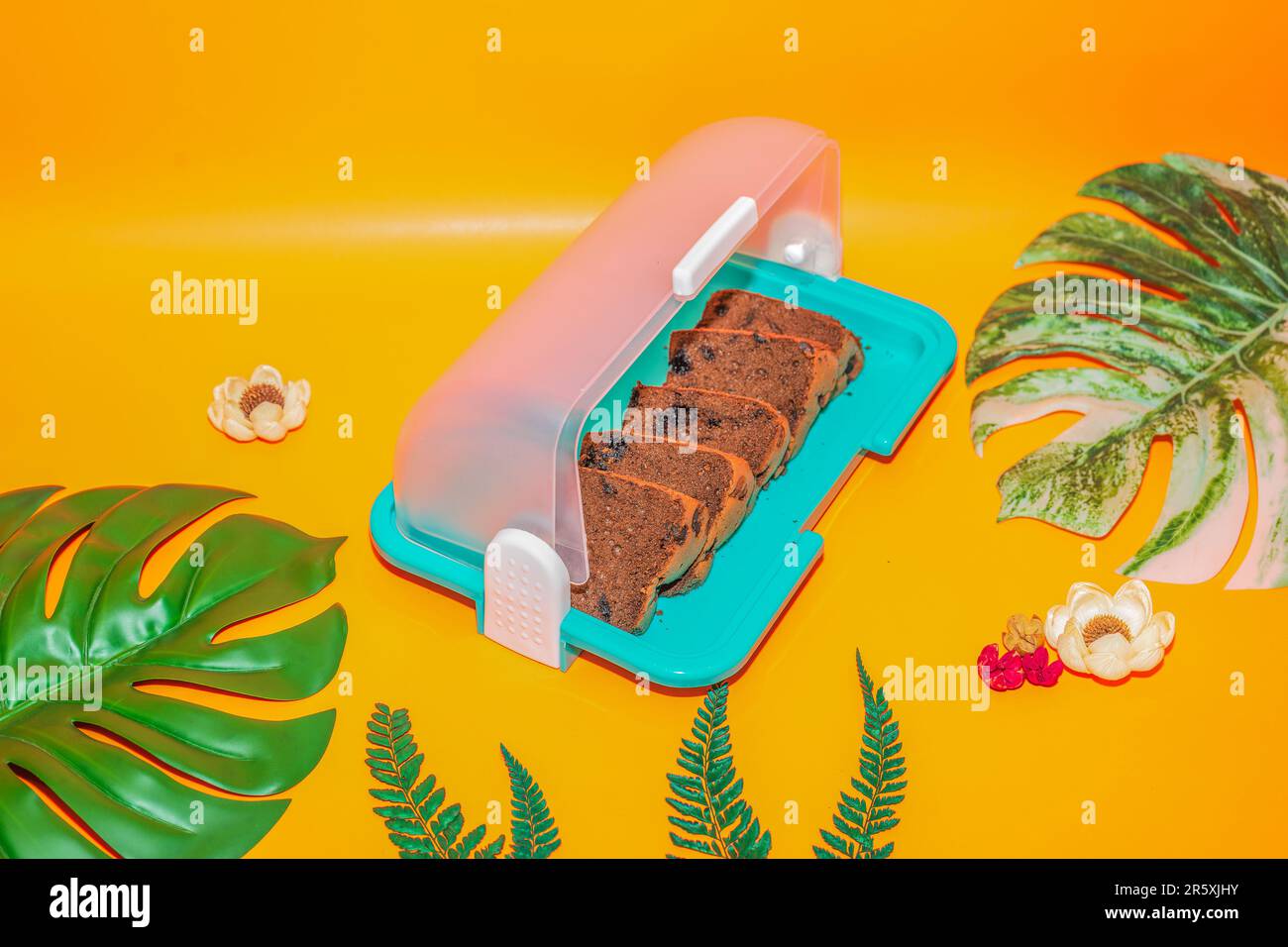 The Rectangular Cake Container with Teal Lid is the perfect storage ...