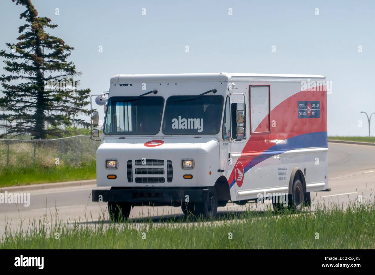 Calgary, Alberta, Canada. Jun 4, 2023. A Canada Post delivery truck on ...