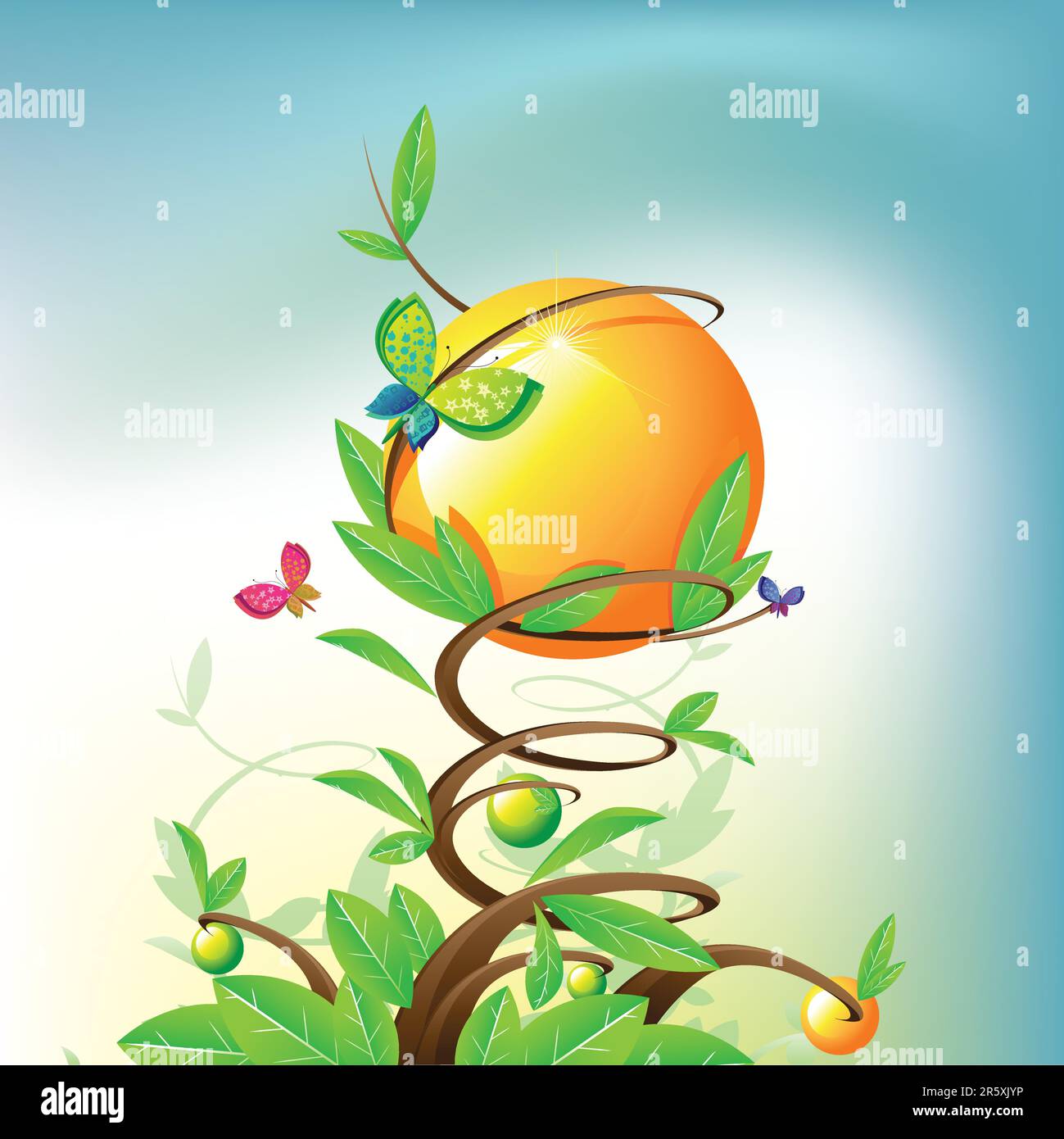 green spring and sphere Stock Vector Image & Art - Alamy