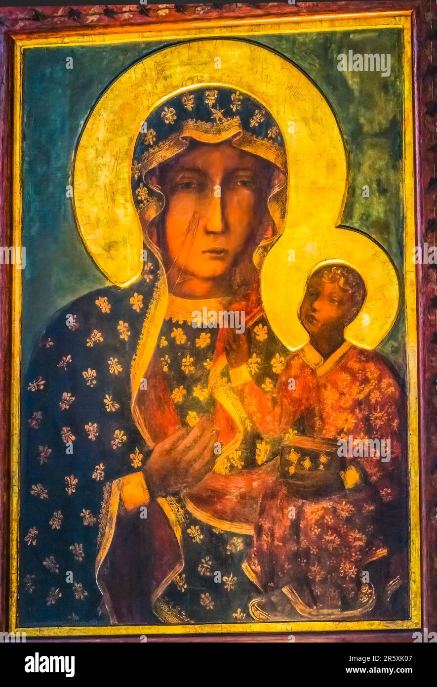 Well Known Copy Black Madonna Virgin Mary Icon Jasna Gora Poland ...