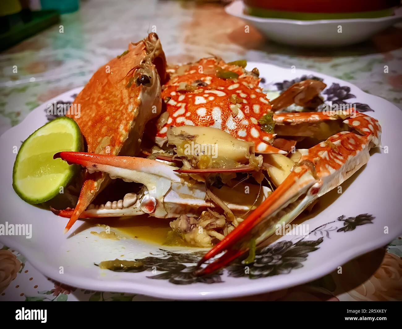 Green Chili Crab with a Hint of Lime Juice is a delicious seafood dish ...
