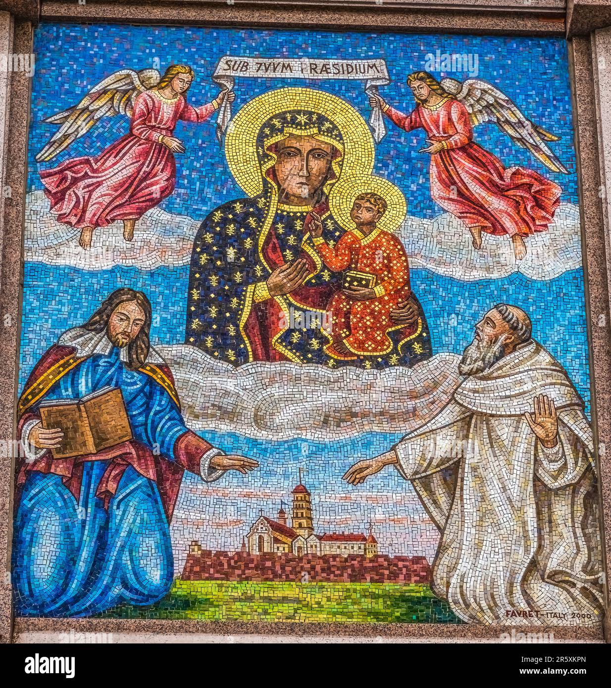 Black Madonna Virgin Mary Moaic Jasna Gora Czestochowy Poland. Polish ...