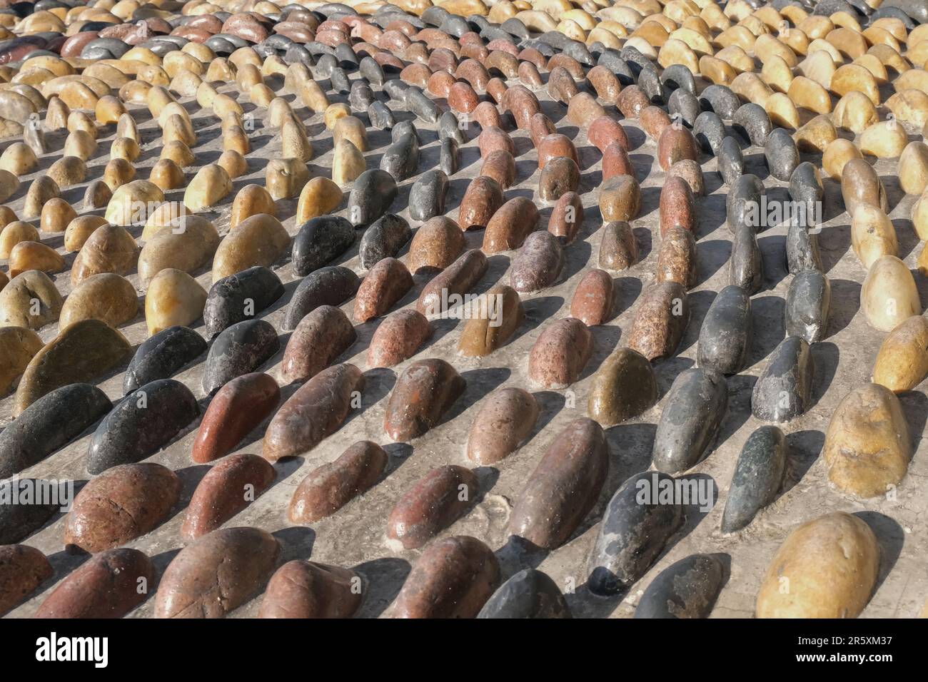 Reflexology Cobblestones Pathway For Foot Massage Pattern From Convex