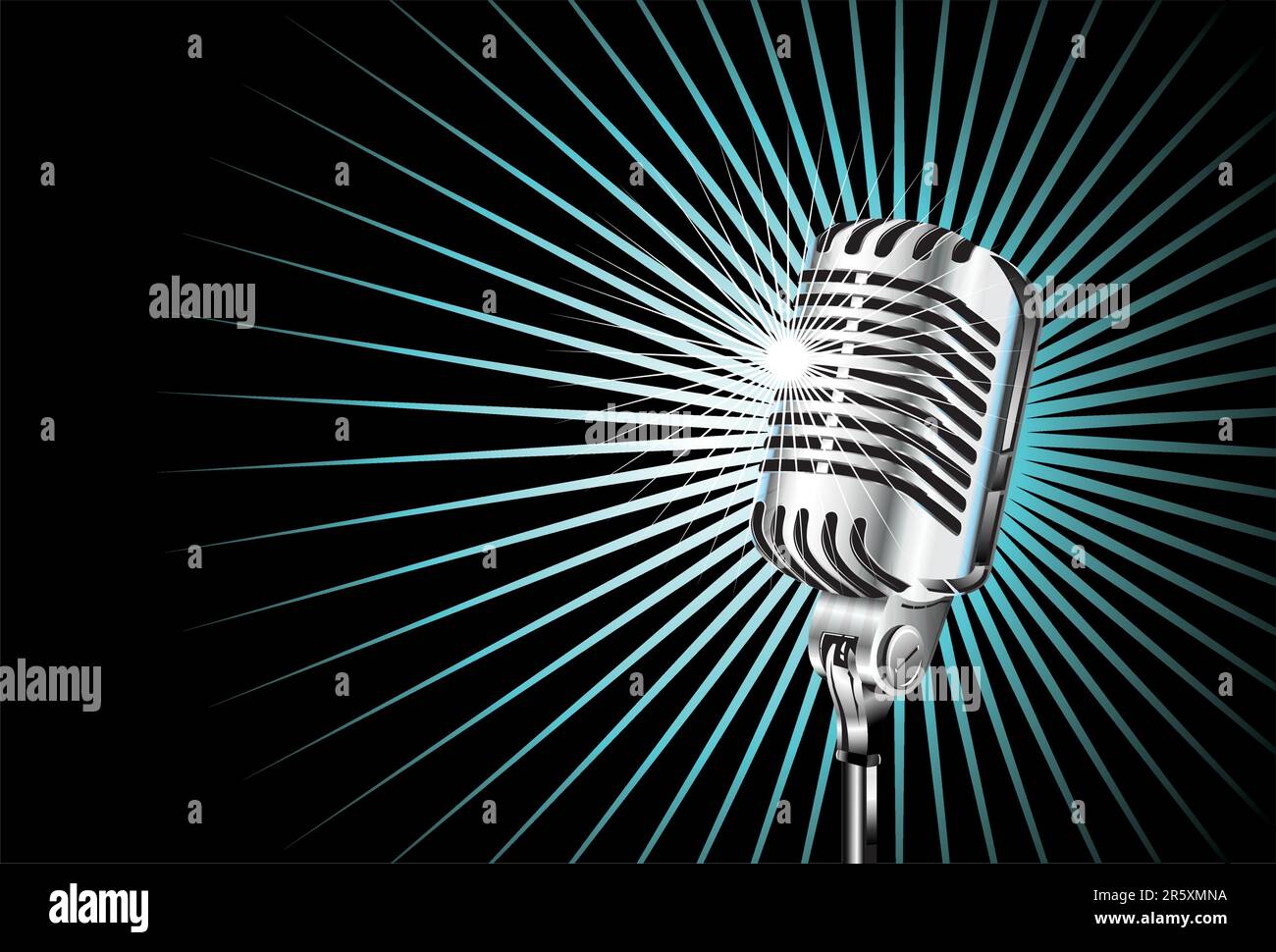Chromed old microphone for singer Stock Vector Image & Art - Alamy