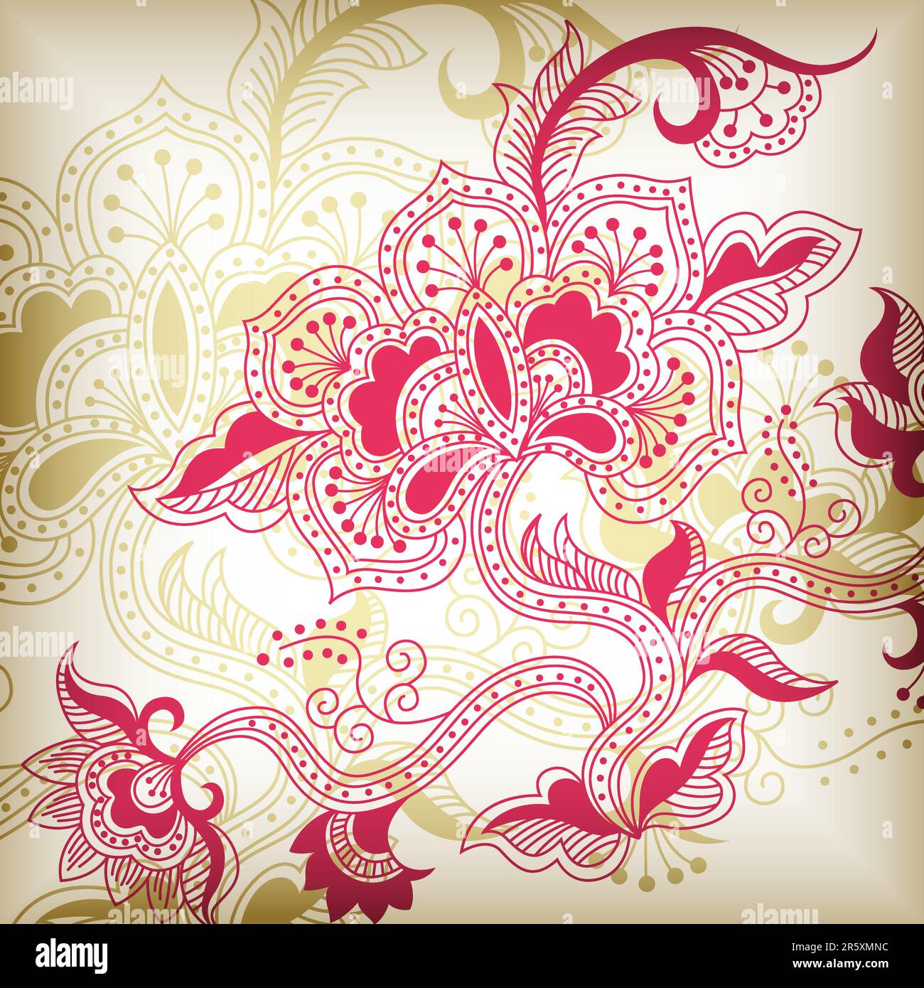 Floral Abstract in Chinese Style Stock Vector Image & Art - Alamy