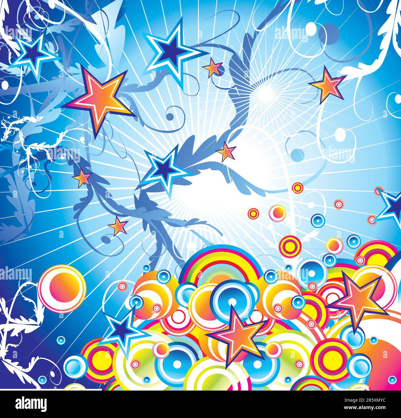 Colorful bubbles and clouds background Stock Vector Image & Art - Alamy