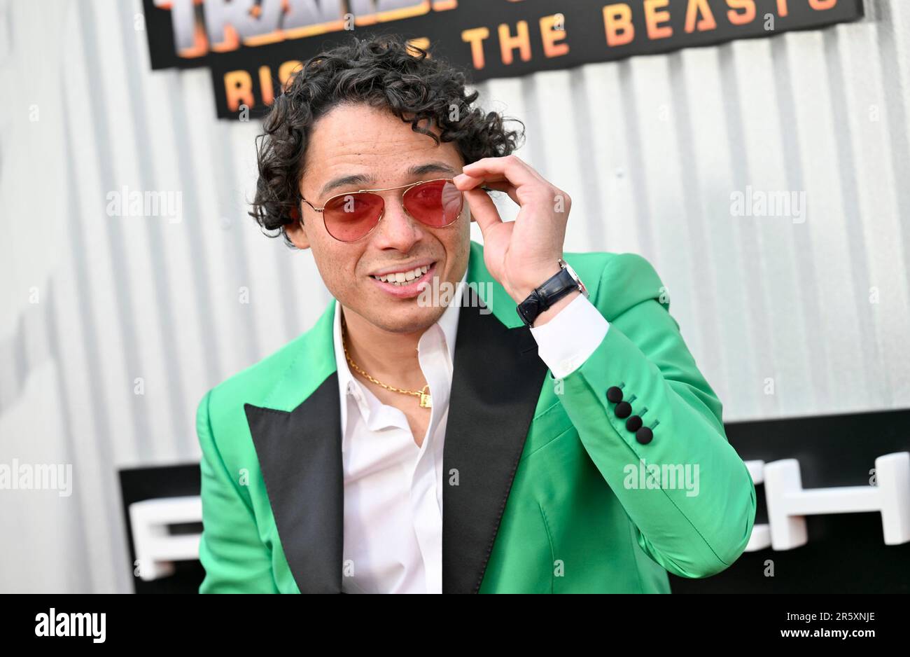 Anthony Ramos attends the premiere of "Transformers: Rise of the Beasts ...