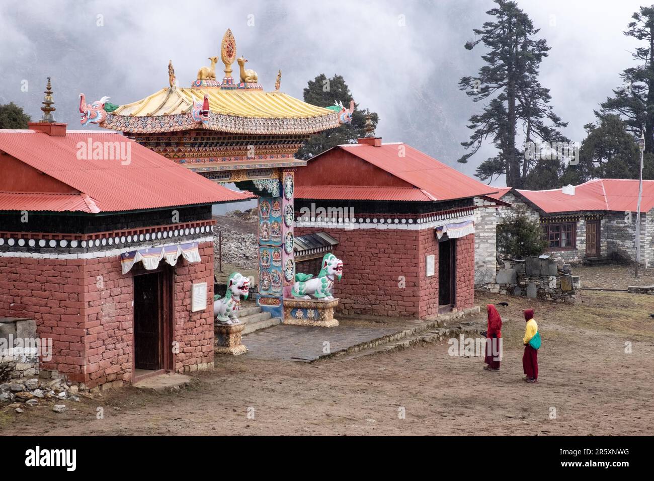 Buddhist monastery in Nepal in the Himalayas, Nepal Stock Photo - Alamy
