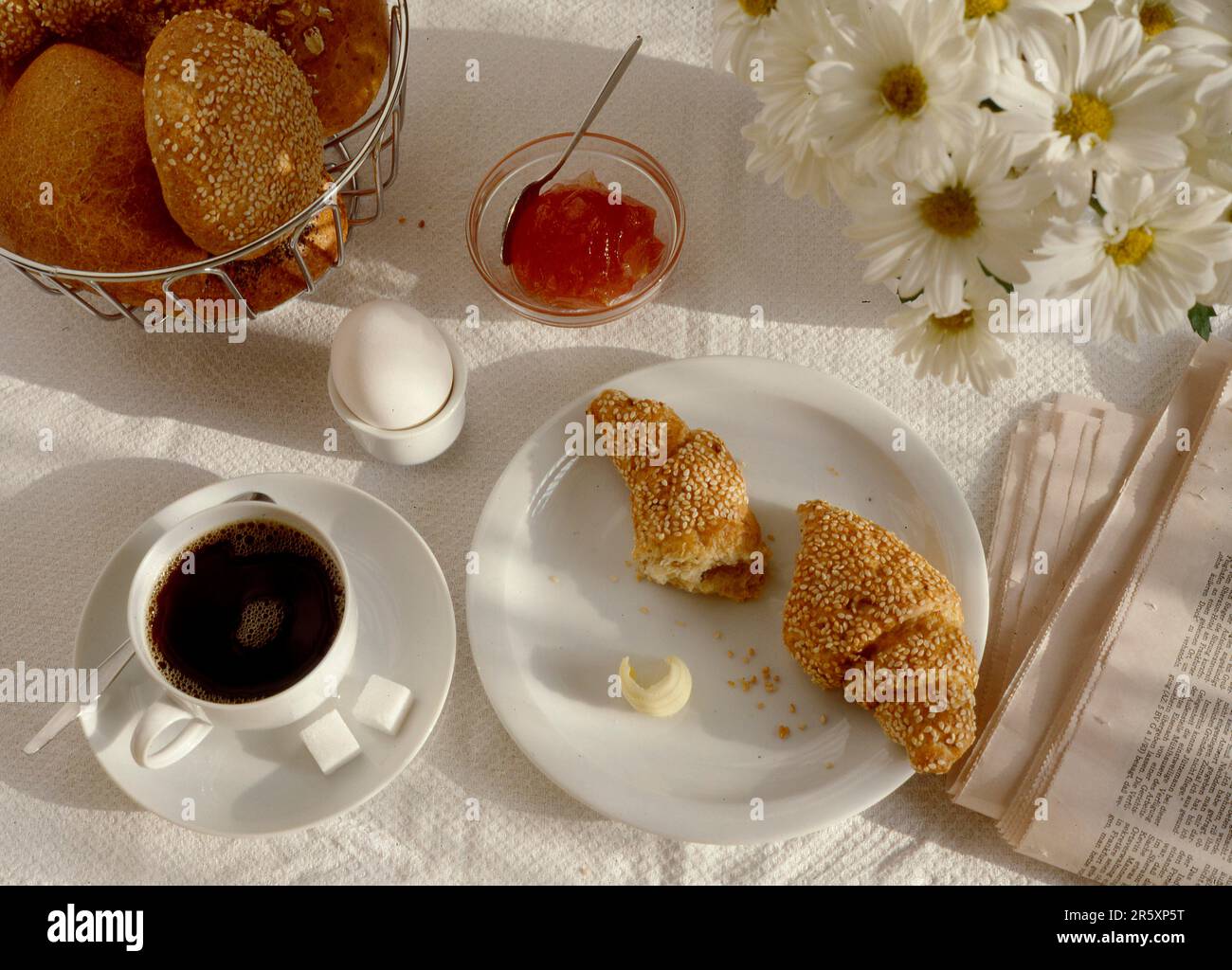 Croissant egg boiled hi-res stock photography and images - Alamy