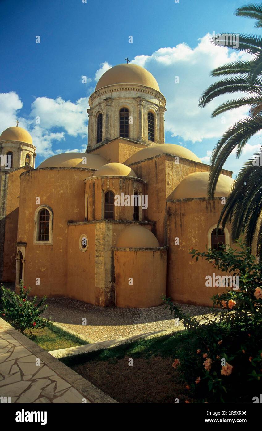 Agia Triada Monastery, Akrotiri Peninsula, Crete, Greece Stock Photo ...
