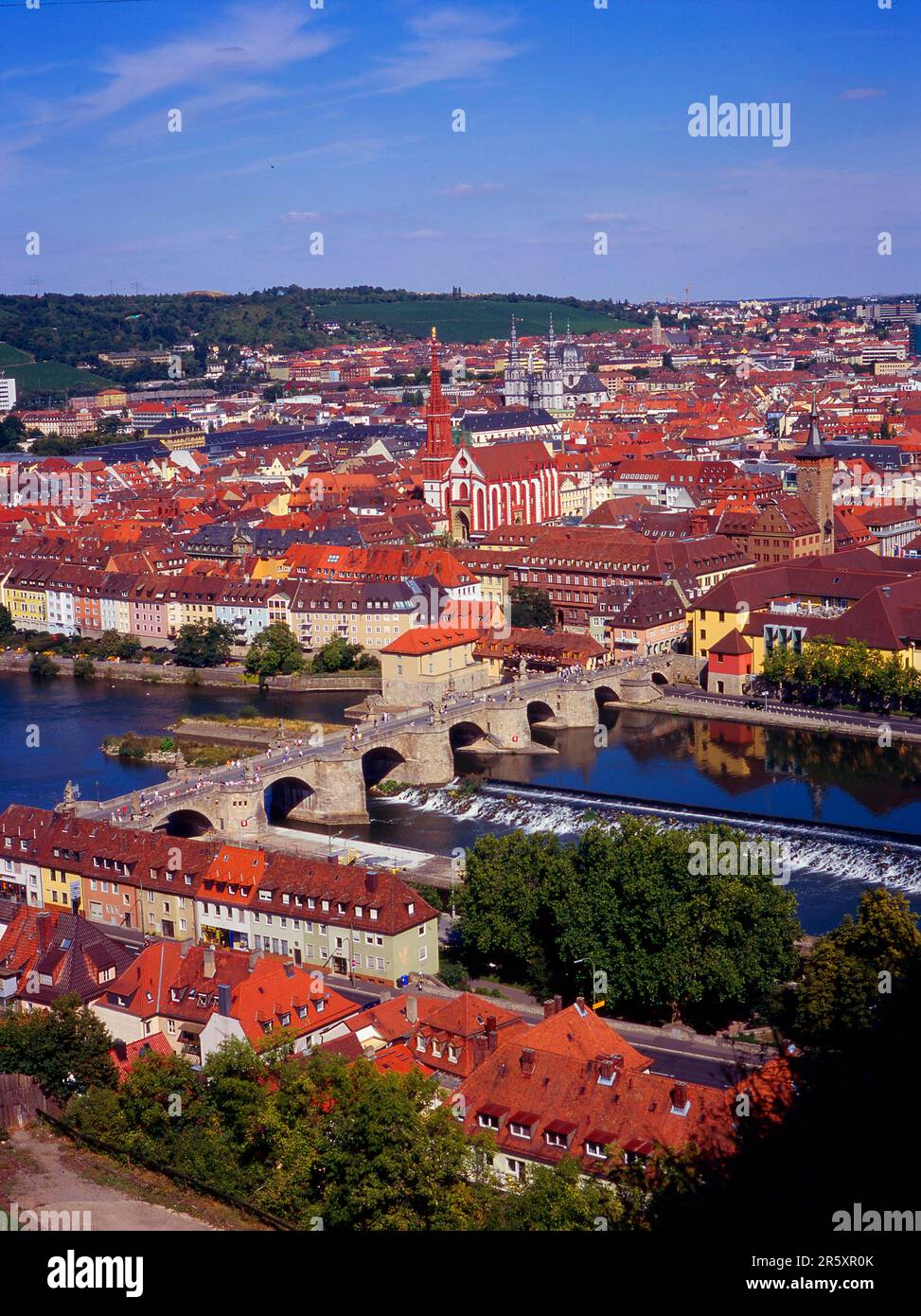 Old Main Bridge in Wuerzburg, Bavaria, Franconia Stock Photo - Alamy