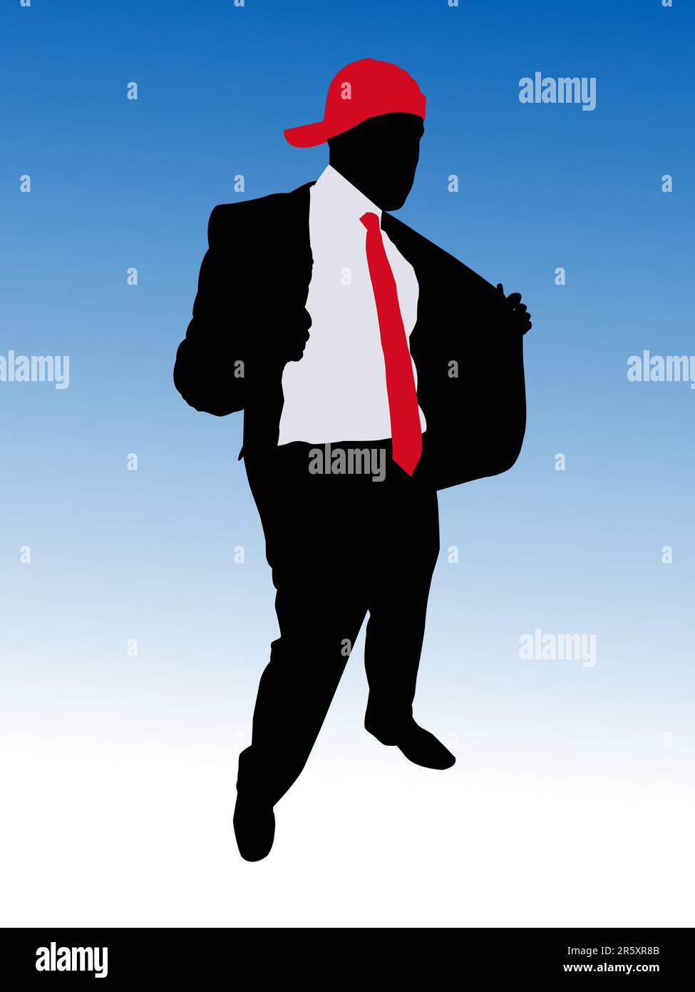 stylish man with cap on gradient background Stock Vector Image & Art ...