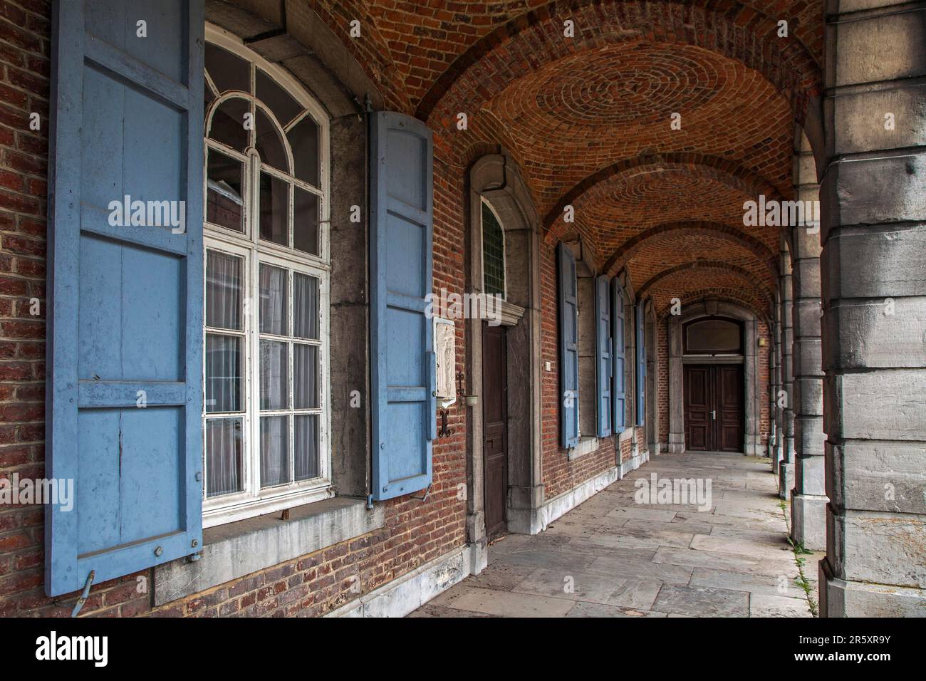 Arcades of the former abbey of Aulne, Abbay d'Aulne, near Thuin ...