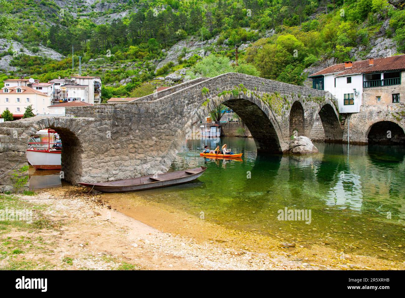 Old bridge, Stari most, Crnojevic river, Rijeka Crnojevica, Lake Scutari National Park, near ...