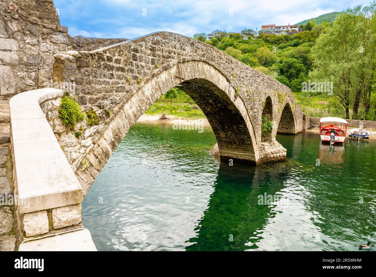 Old bridge, Stari most, Crnojevic river, Rijeka Crnojevica, Lake Scutari National Park, near ...