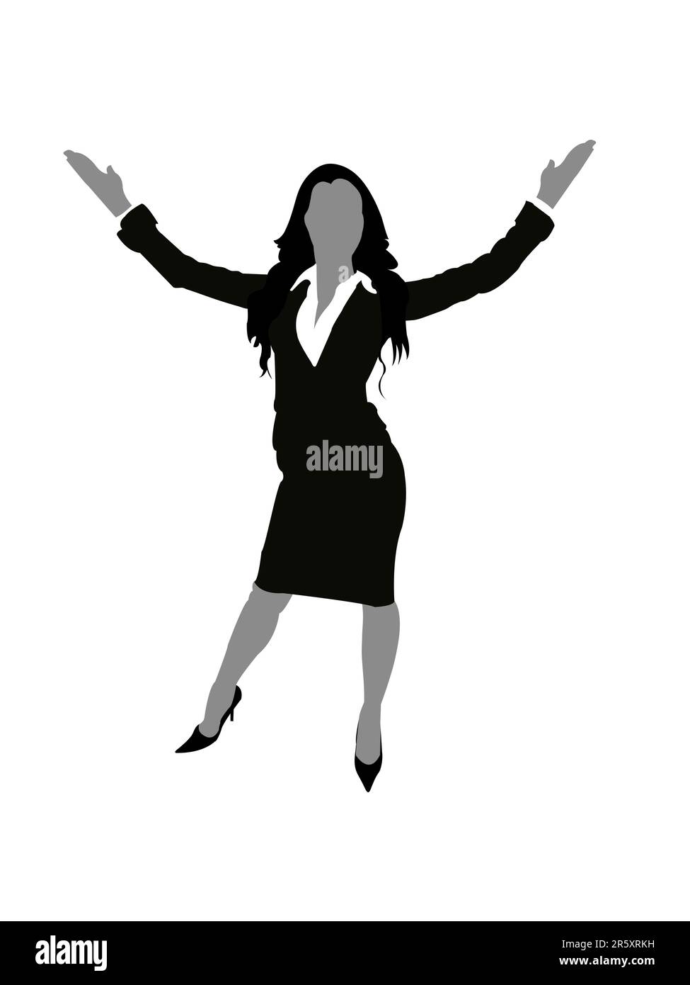 lady with open arms on isolated background Stock Vector Image & Art - Alamy