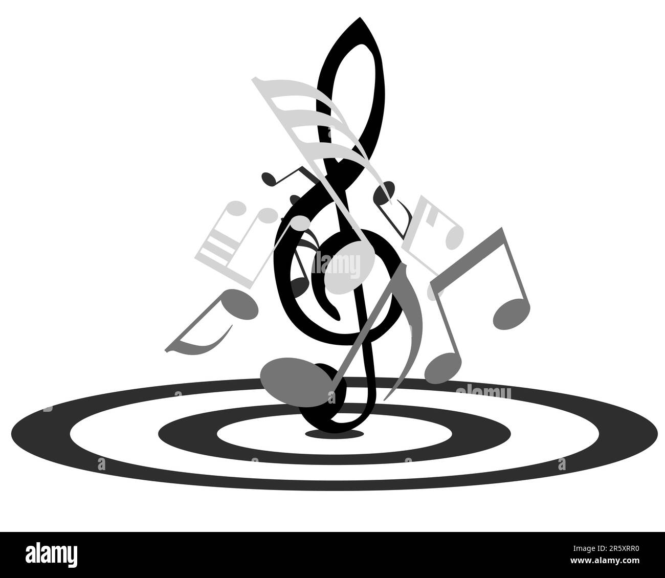 Musical notes background with lines. Vector illustration Stock Vector ...