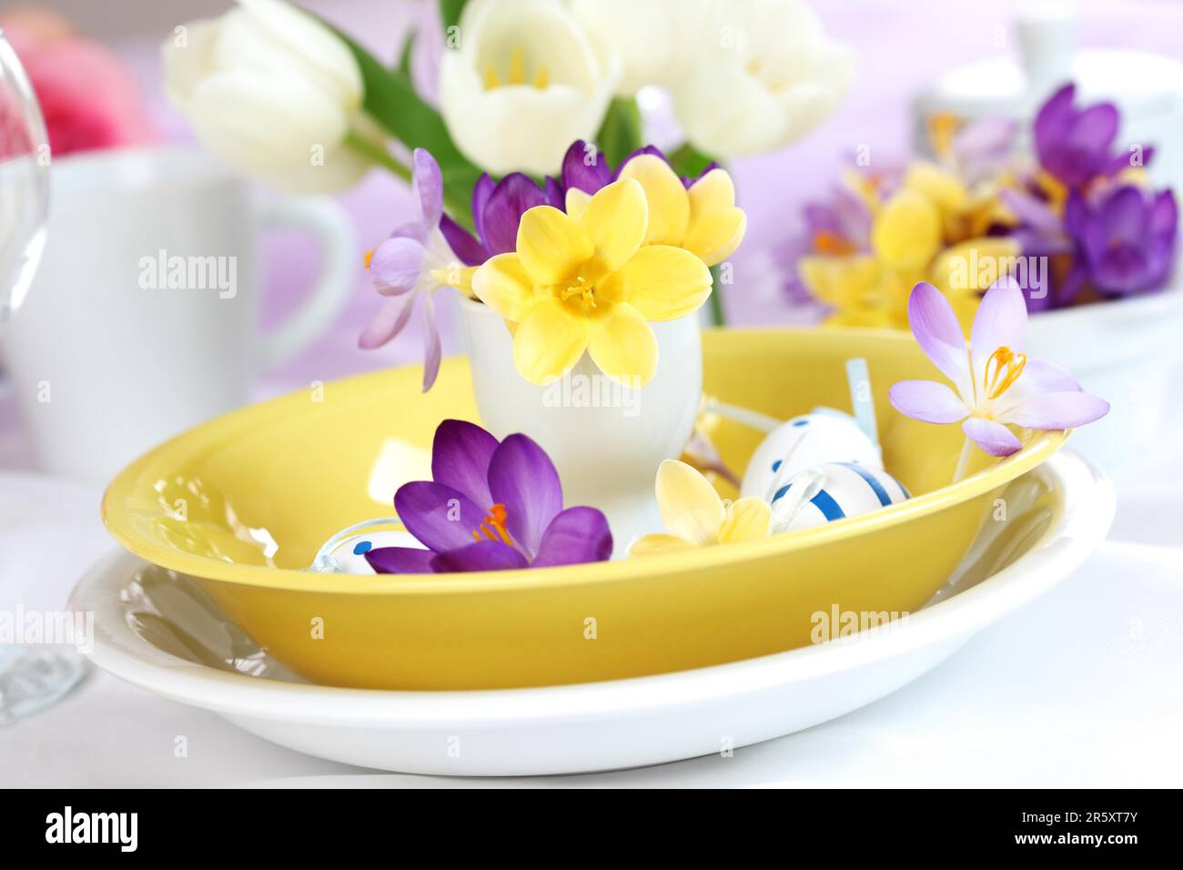Easter detail with Easter eggs or spring motive Stock Photo - Alamy
