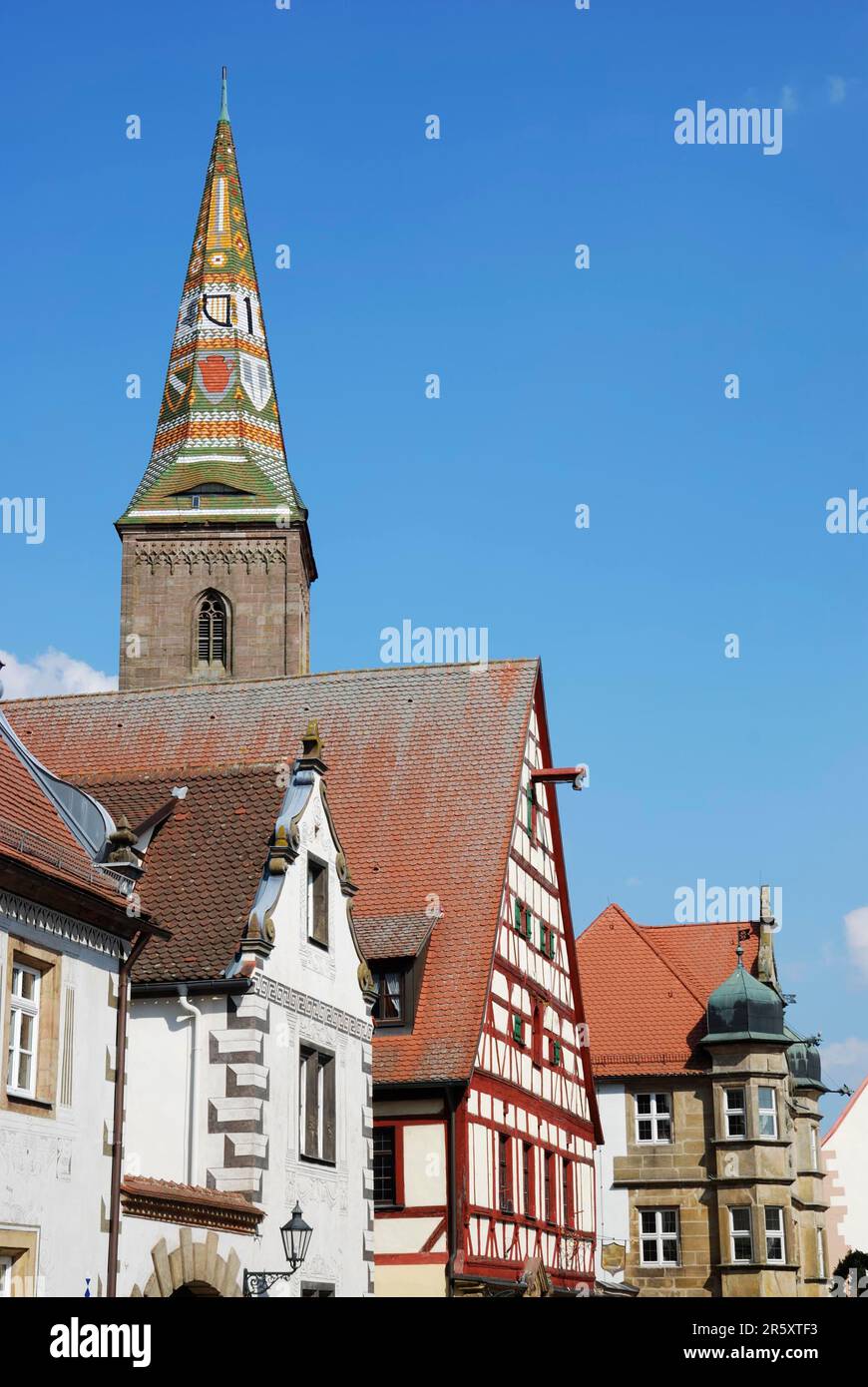 Half-timbered houses in Wolframs-Eschenbach Germany Stock Photo - Alamy