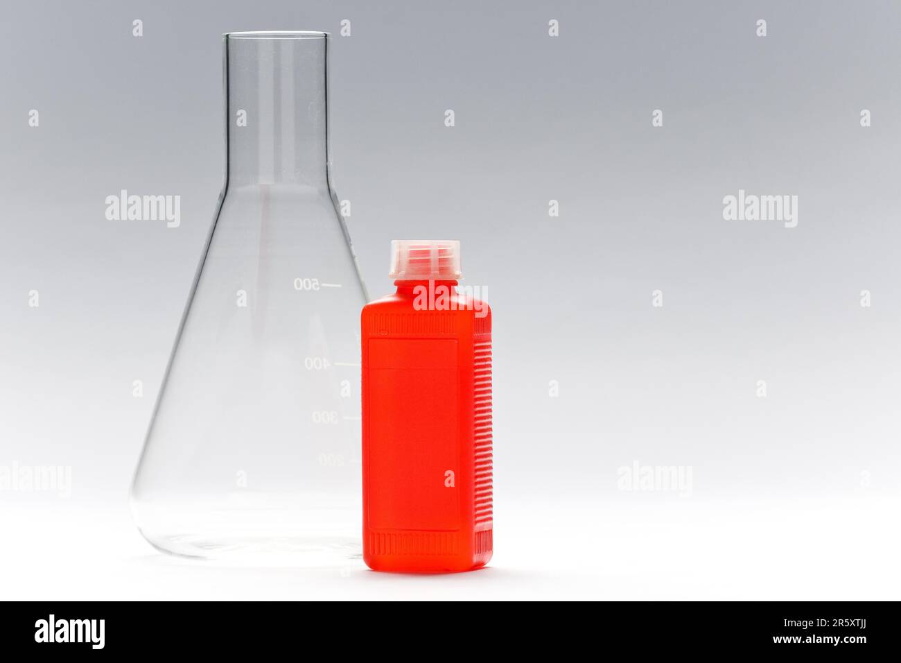 Various chemical and laboratory objects on a white background Stock ...