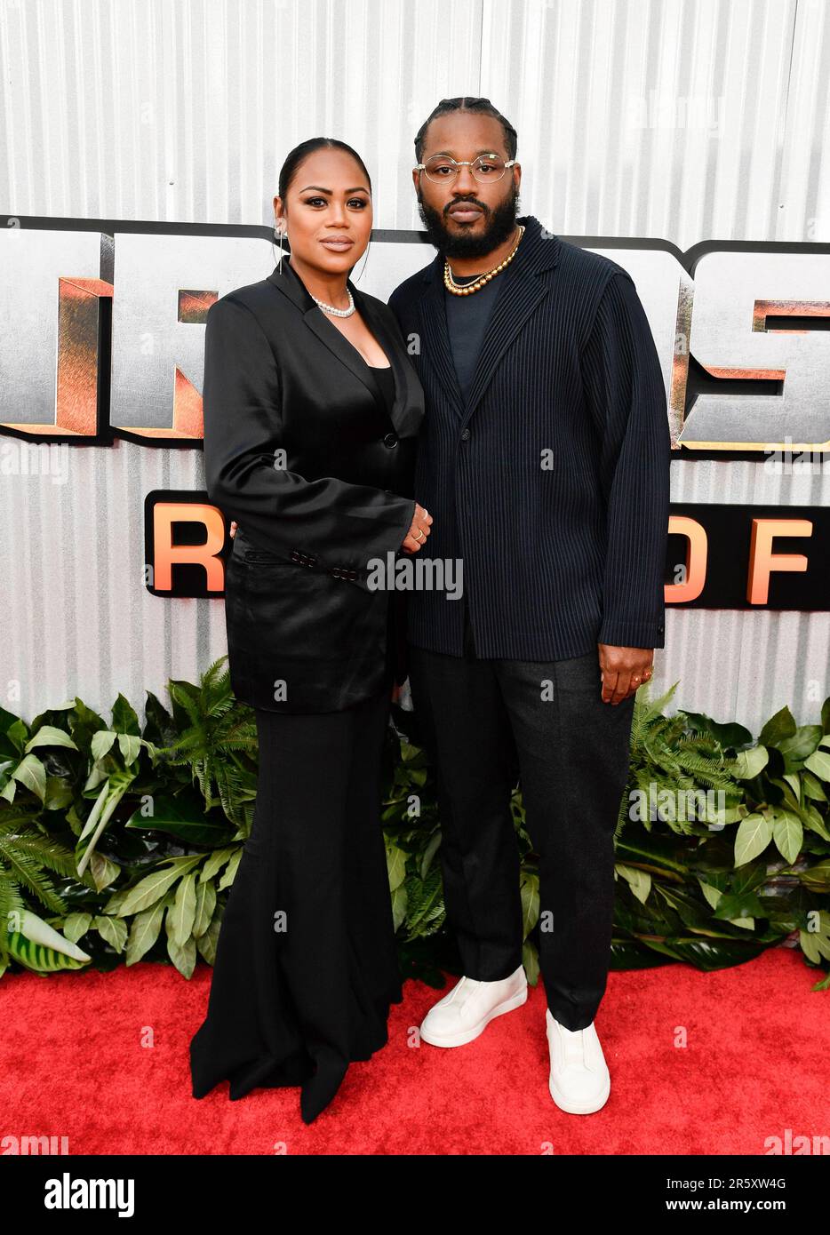 Ryan Coogler, right, and wife Zinzi Evans attend the premiere of ...