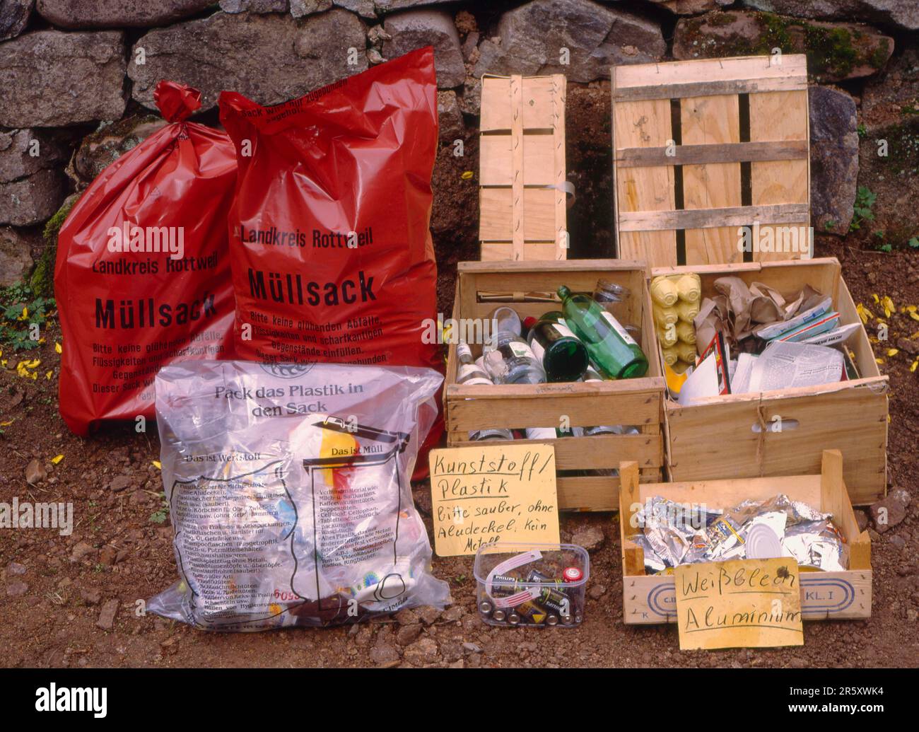 Separated household waste, waste separation, recycling Stock Photo - Alamy