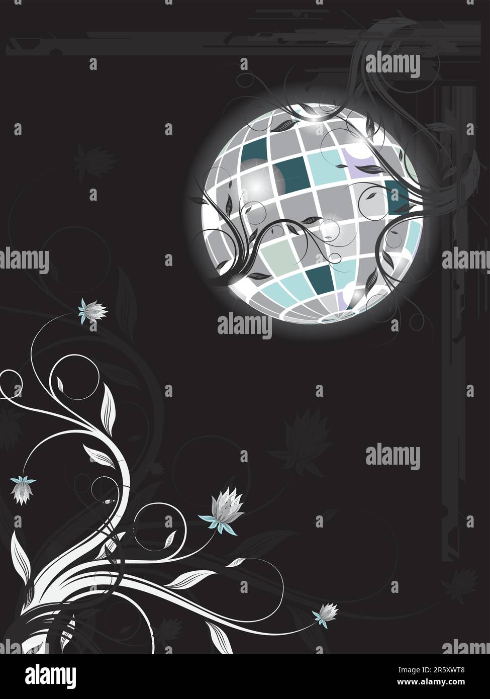 Modern floral design for magazine/brochure/CD/DVD/mag/review covers ...