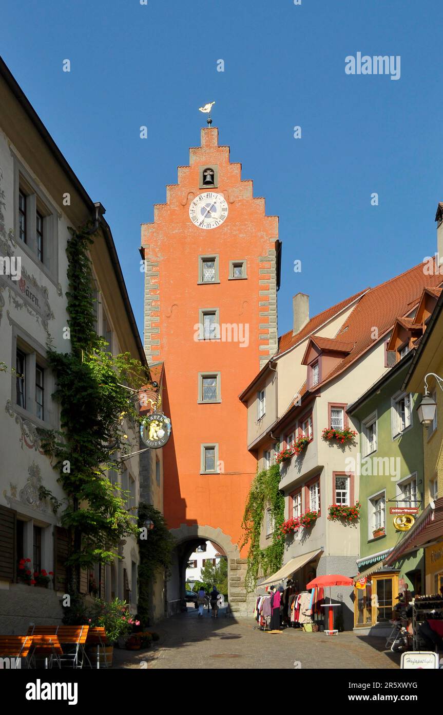 Lake Constance, Meersburg, City Centre, Old Town, Upper Gate Stock ...