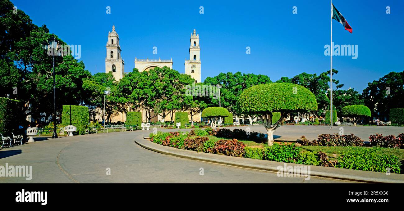 Cathedral and Great Square, Merida, Yucatan, Mexico Stock Photo - Alamy