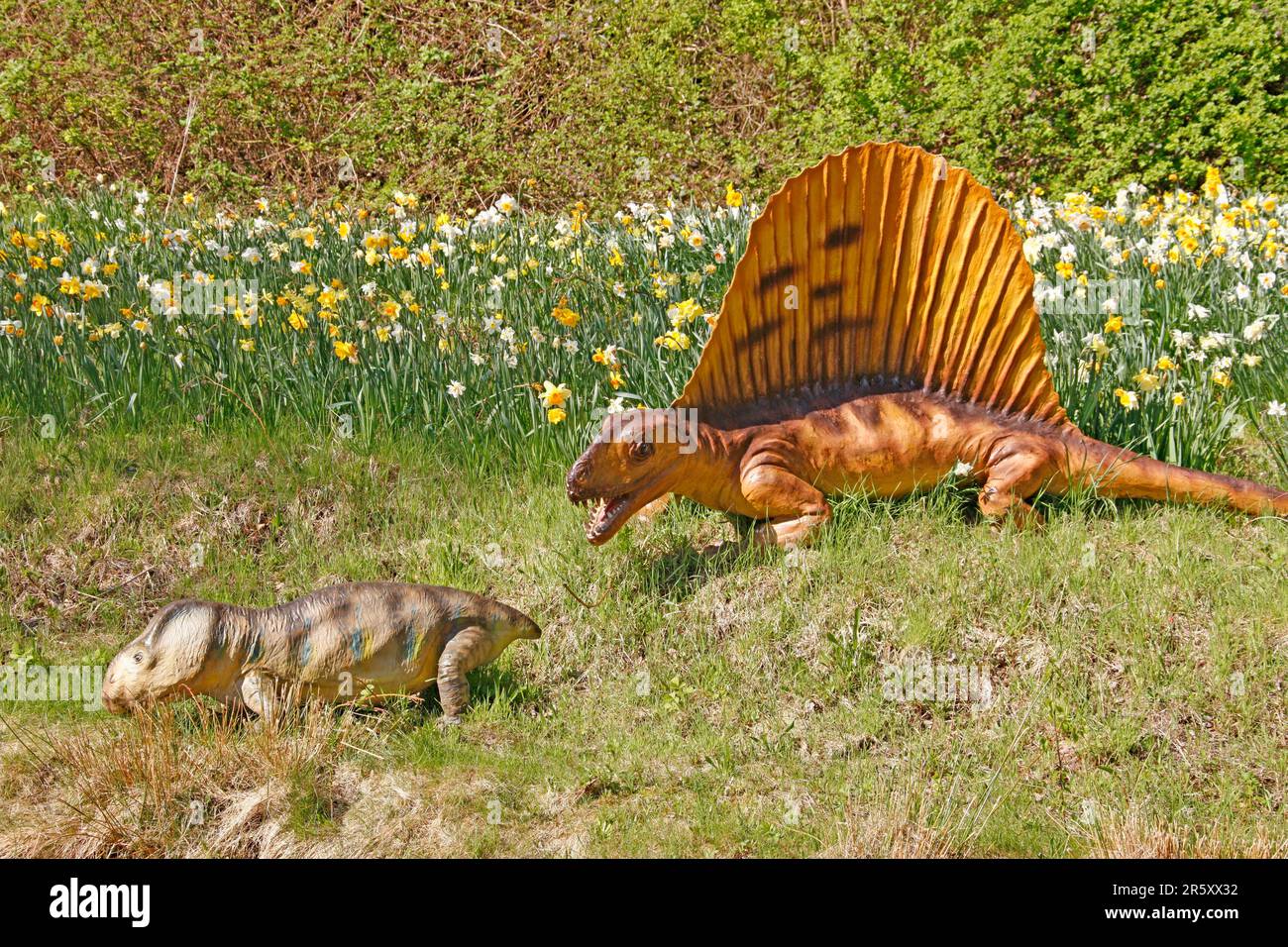 Dinosaur statues, tulip festival, garden show, Kaiserslautern ...