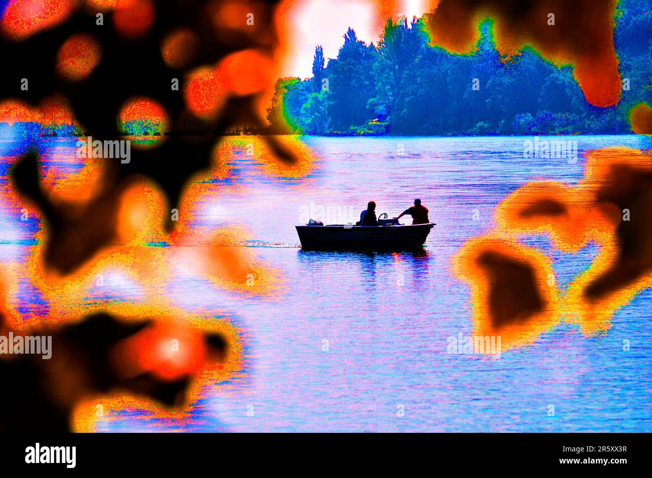 On Lake Constance, fishing boat on Lake Constance Stock Photo - Alamy