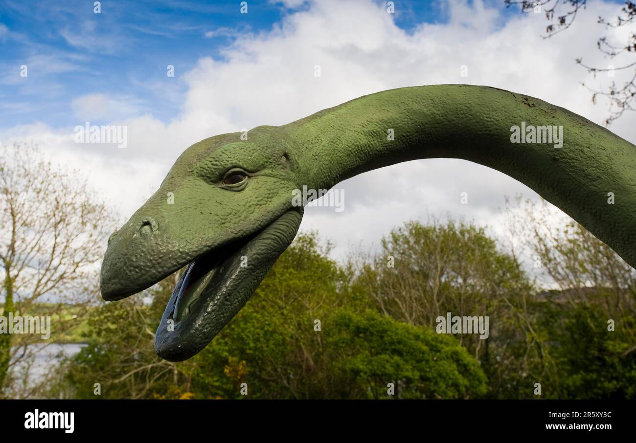 Statue of Monster of Loch Ness, Loch Ness Centre, Drumnadrochit ...