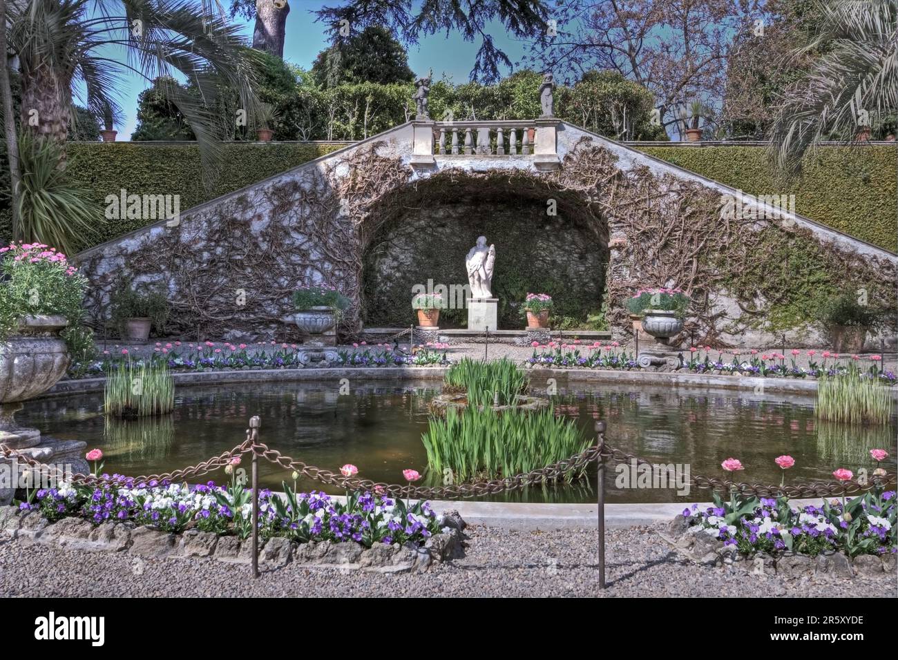Pond, park, Isola Madre, Borromean Islands, Piedmont, Italy Stock Photo ...
