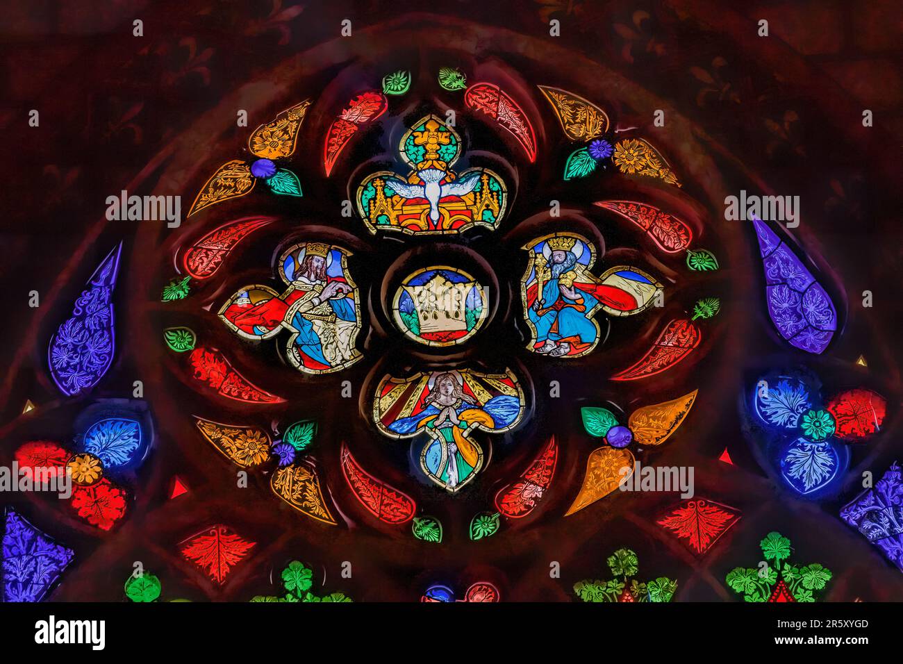 Colorful Holy Spirit Mary Stained Glass St Mary's Basilica Church ...