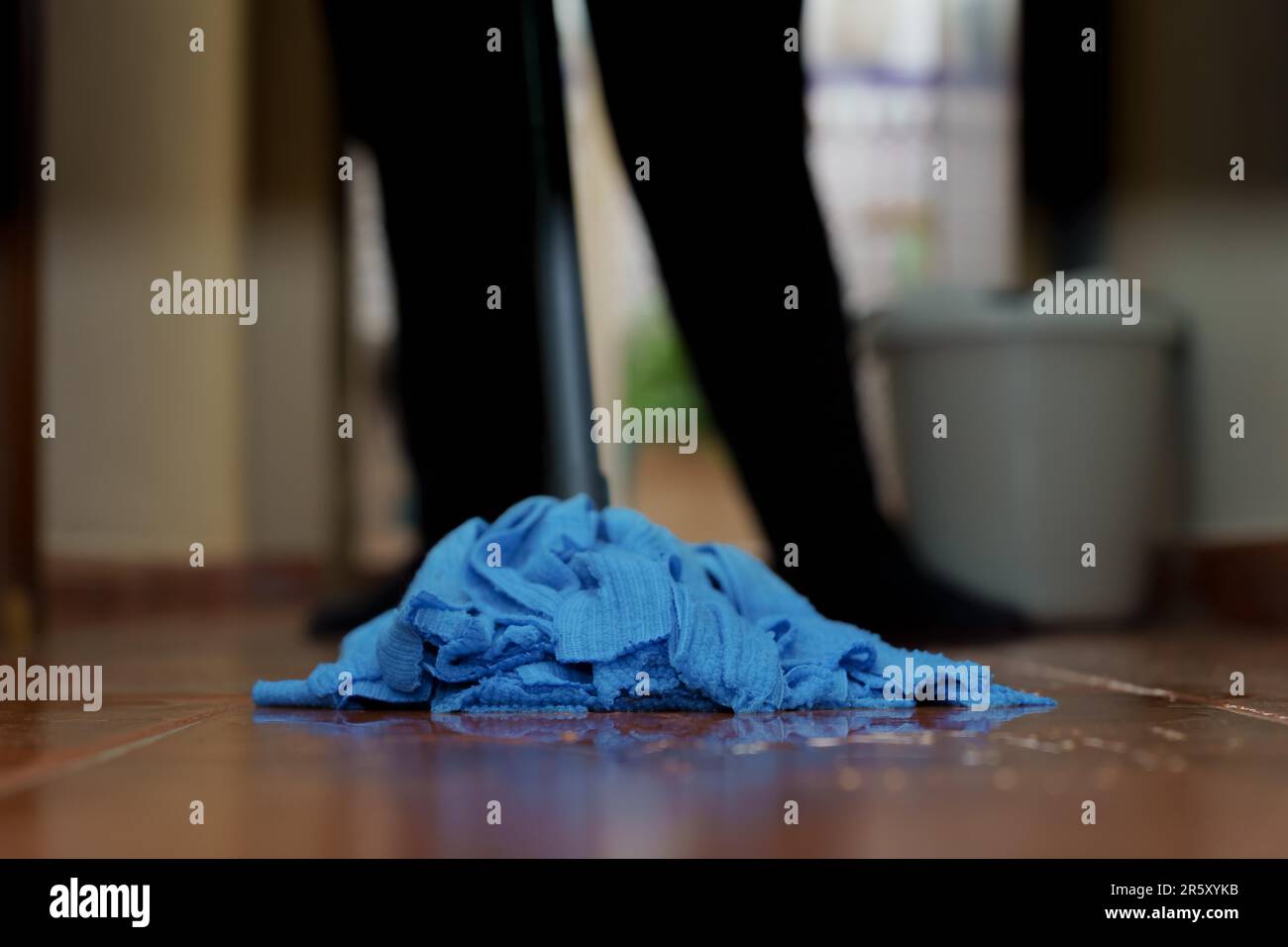 Woman mopping a floor hi-res stock photography and images - Alamy